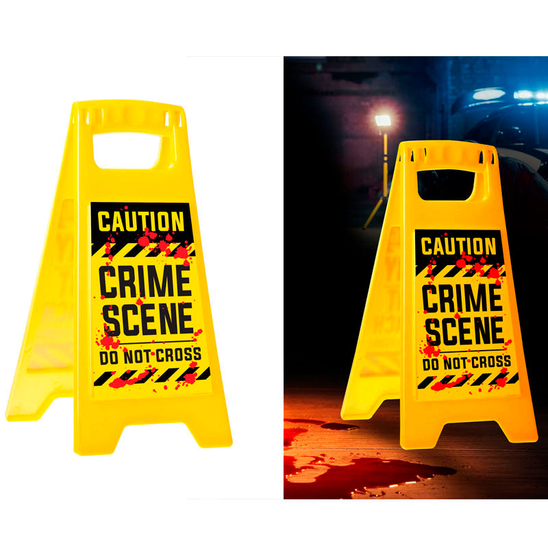 Cartel Caution Crime Scene – Decoración Halloween realista