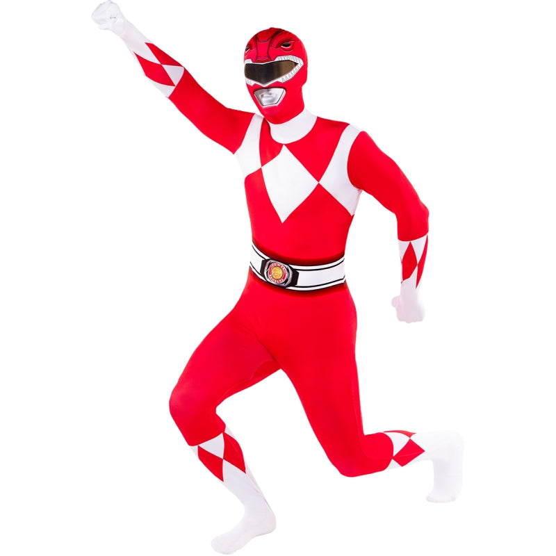 Disfraz Power Ranger Rojo segunda piel para Hombre y Mujer |【Envío en 24h】