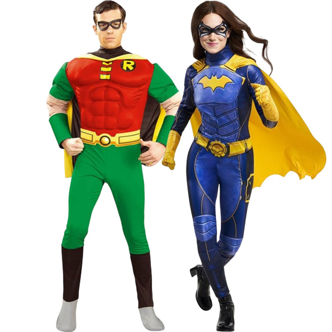 Disfraz de pareja Robin y Batgirl Deluxe para adulto