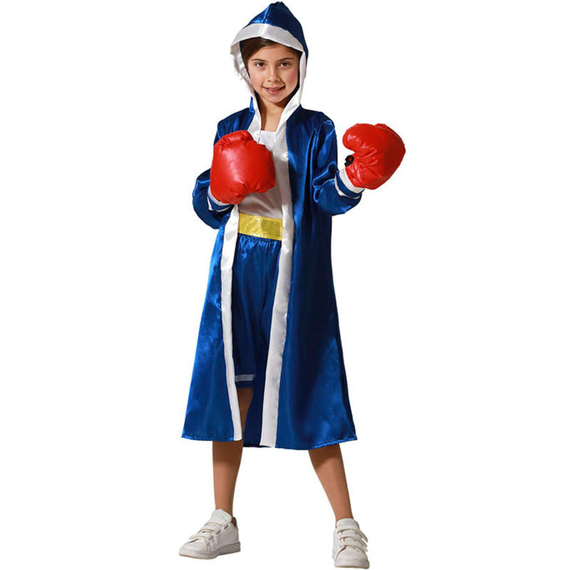 Disfraz Boxeador azul para Niños y Niñas |【Envío en 24h】