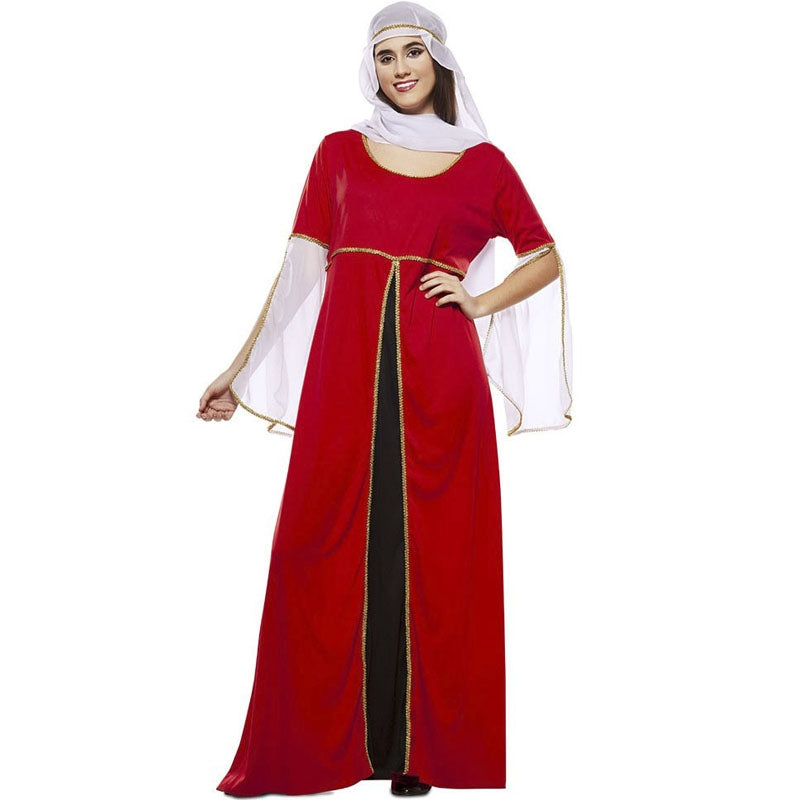 Disfraz Dama Medieval roja y negra para Mujer |【Envío en 24h】