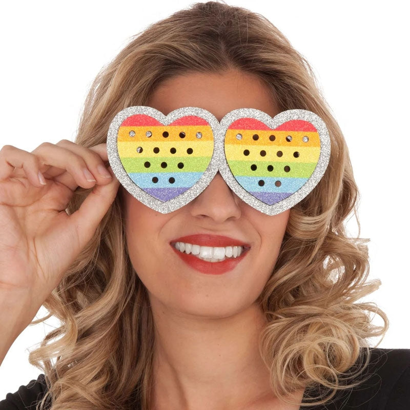 Gafas Corazón Rainbow para disfraz【Envío en 24h】