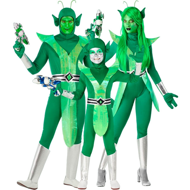 Familia Alienígenas Verdes - Disfraces para grupos online