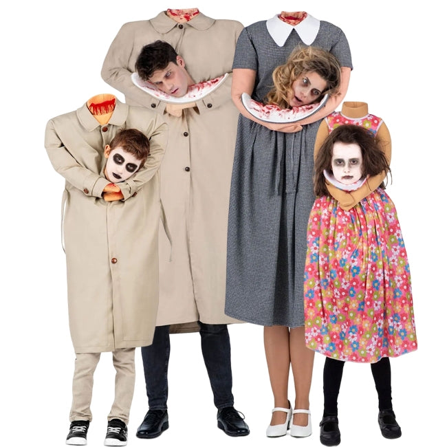 Familia Zombies sin Cabeza - Disfraces para grupos online