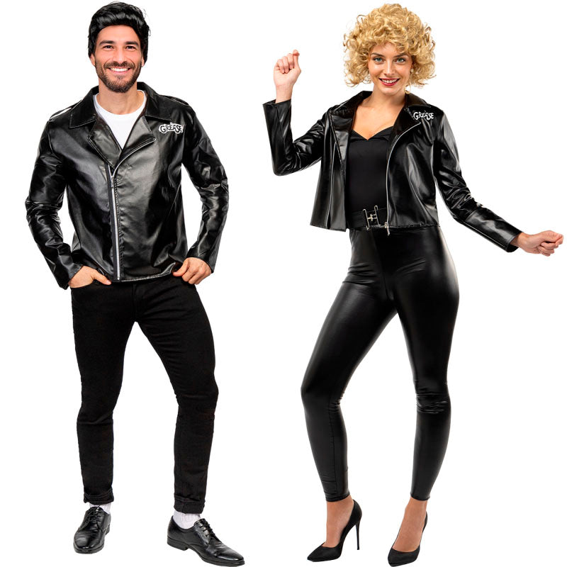 Disfraz de pareja Danny Zuko y Sandy de Grease para adulto